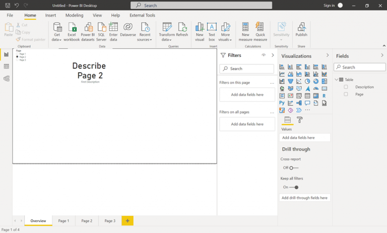 Power BI – Page Navigation using a Slicer | flip-it.de :: SQL, BI and more